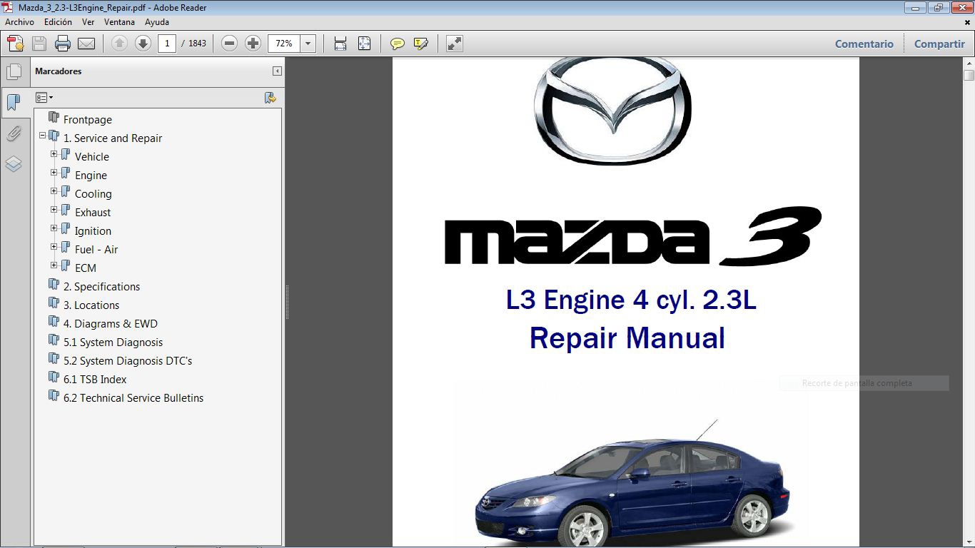 MAZDA 3 2.3L Workshop Service Repair Manual