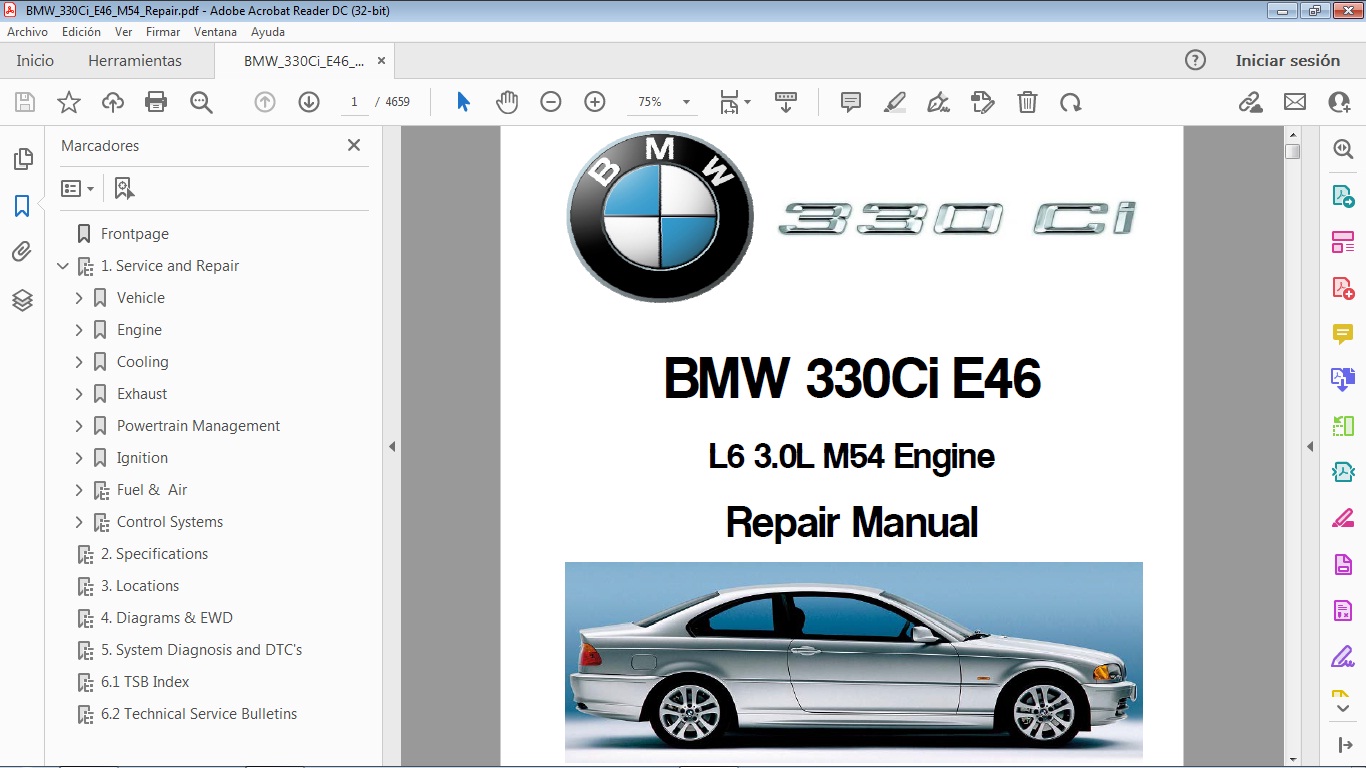 BMW 330Ci E46 M54 3.0 Workshop Service Repair Manual