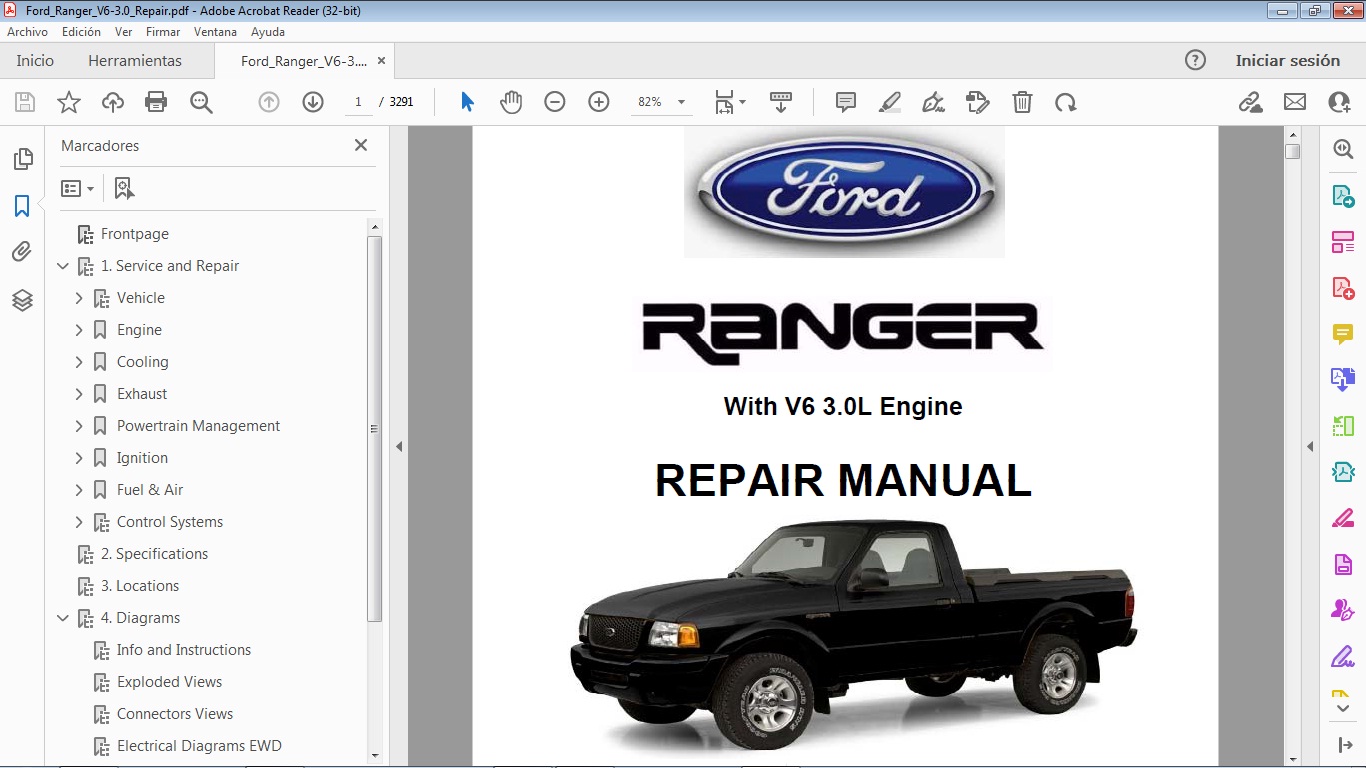 FORD RANGER V6 3.0L 2002-2005 Workshop Repair Manual