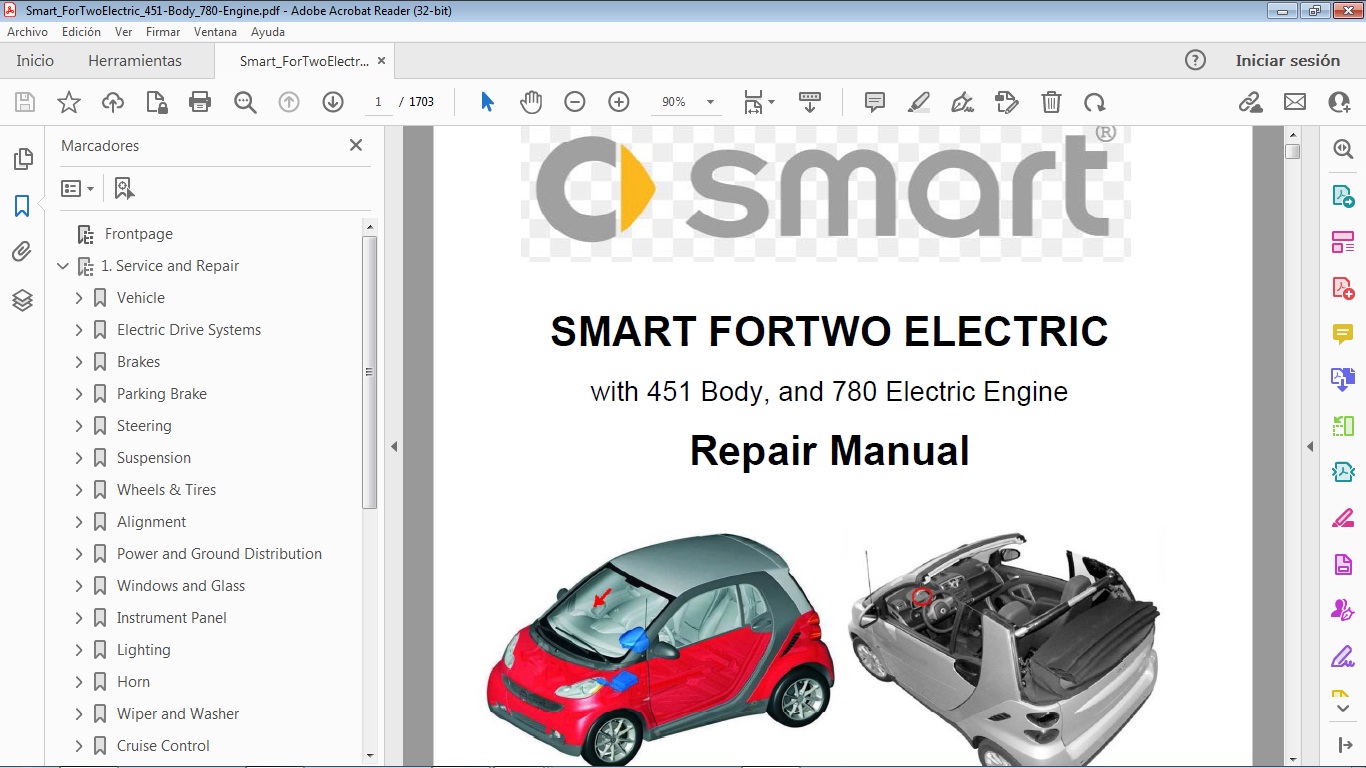 SMART FORTWO ELECTRIC Chassis 451, Motor 780 Repair Manual
