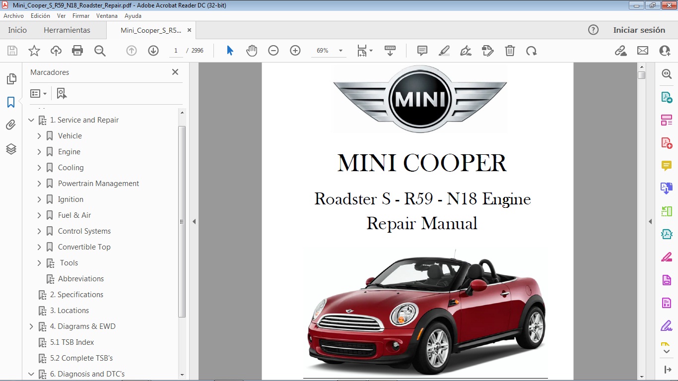 MINI Cooper S ROADSTER R59 N18 Turbo Service Repair Manual