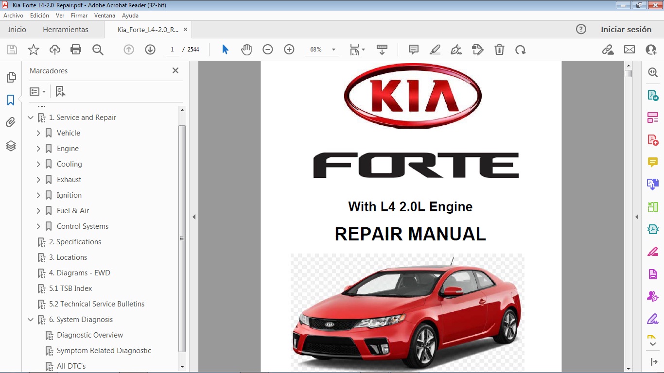KIA FORTE 2.0L Workshop Service Repair Manual