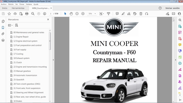 MINI COOPER F60 COUNTRYMAN Workshop Repair - Manual de