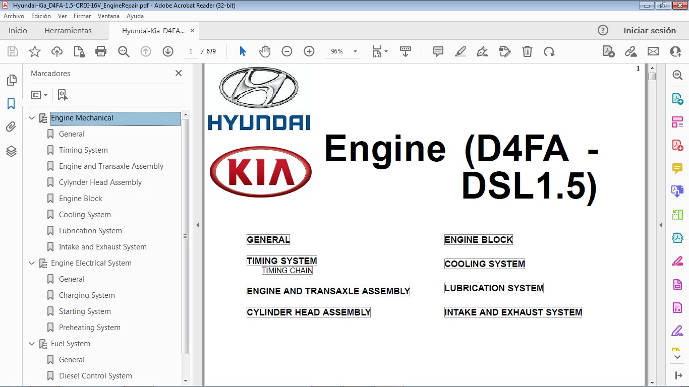 Hyundai-Kia D4FA 1.5L CRDI 16V Engine Repair Manual