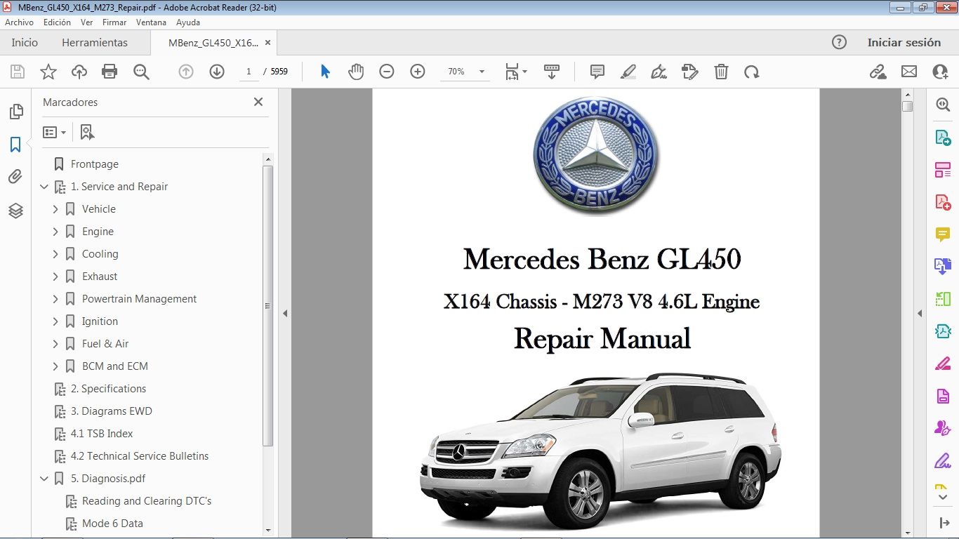 MERCEDES BENZ ML500 ML550 W166 M278 Workshop Repair