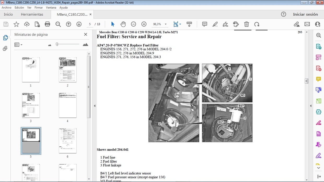 Mercedes Benz C180 & C200 & C250 CGI W204 L4-1.8L Turbo M271 Repair (p ...