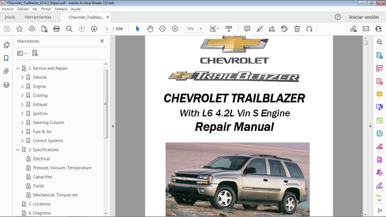 CHEVROLET TRAILBLAZER 4.2L Workshop Service Repair Manual
