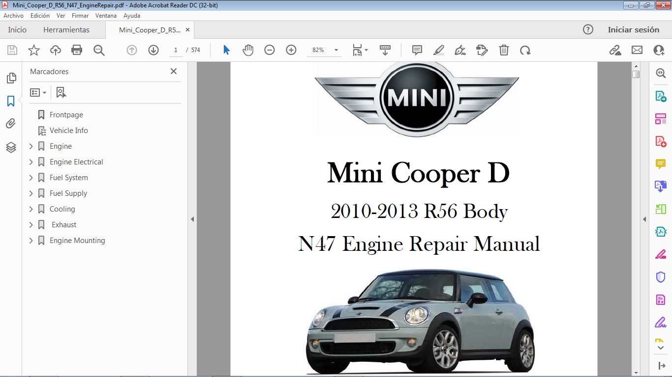 MINI COOPER D R56 N47C20 Engine Repair Manual