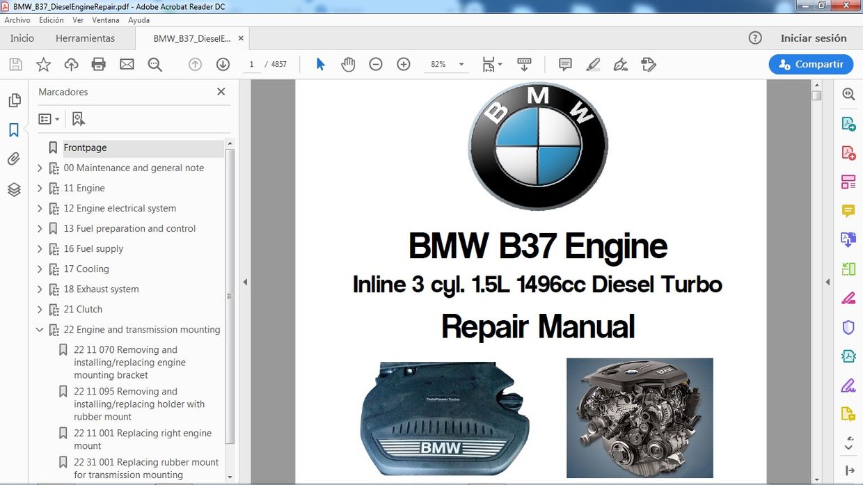 BMW B37 1.5 Diesel Turbo Engine Workshop Service Repair