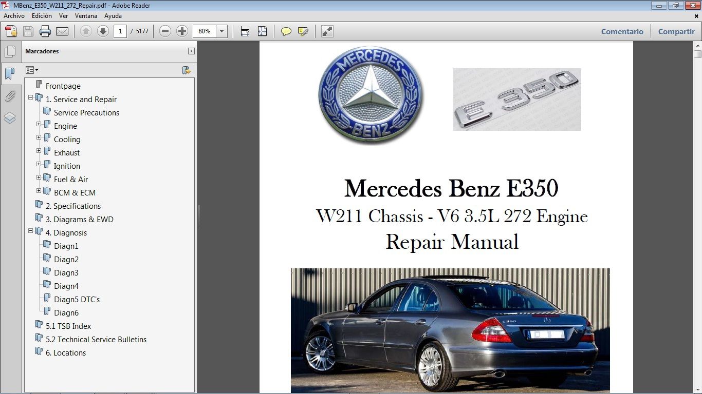 MERCEDES BENZ A160 A180 CDI W176 OM607 1.5T Manual de