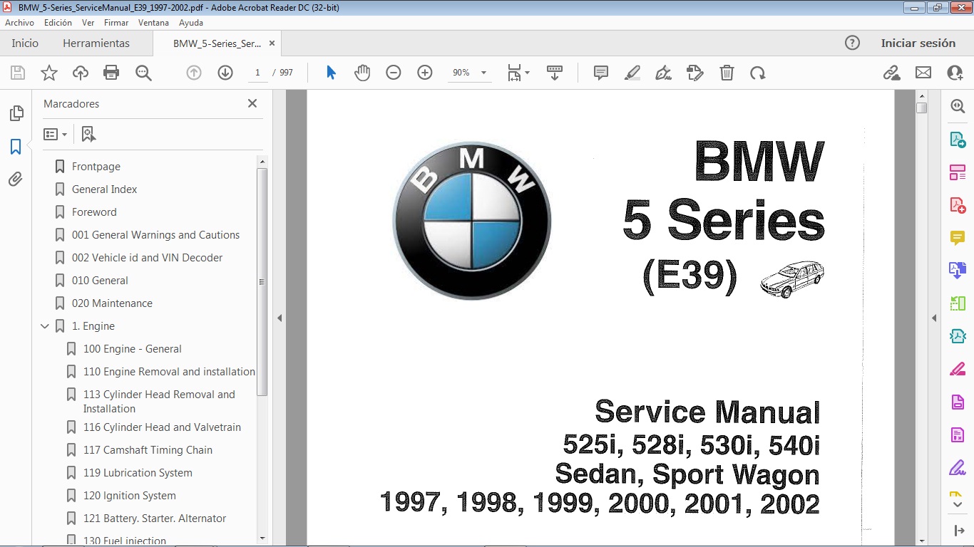 BMW 5 Series E39 1997-2002 Workshop Service Repair Manual