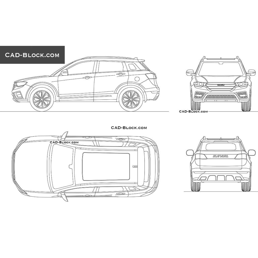 Great Wall Haval H6 - Vector car drawings