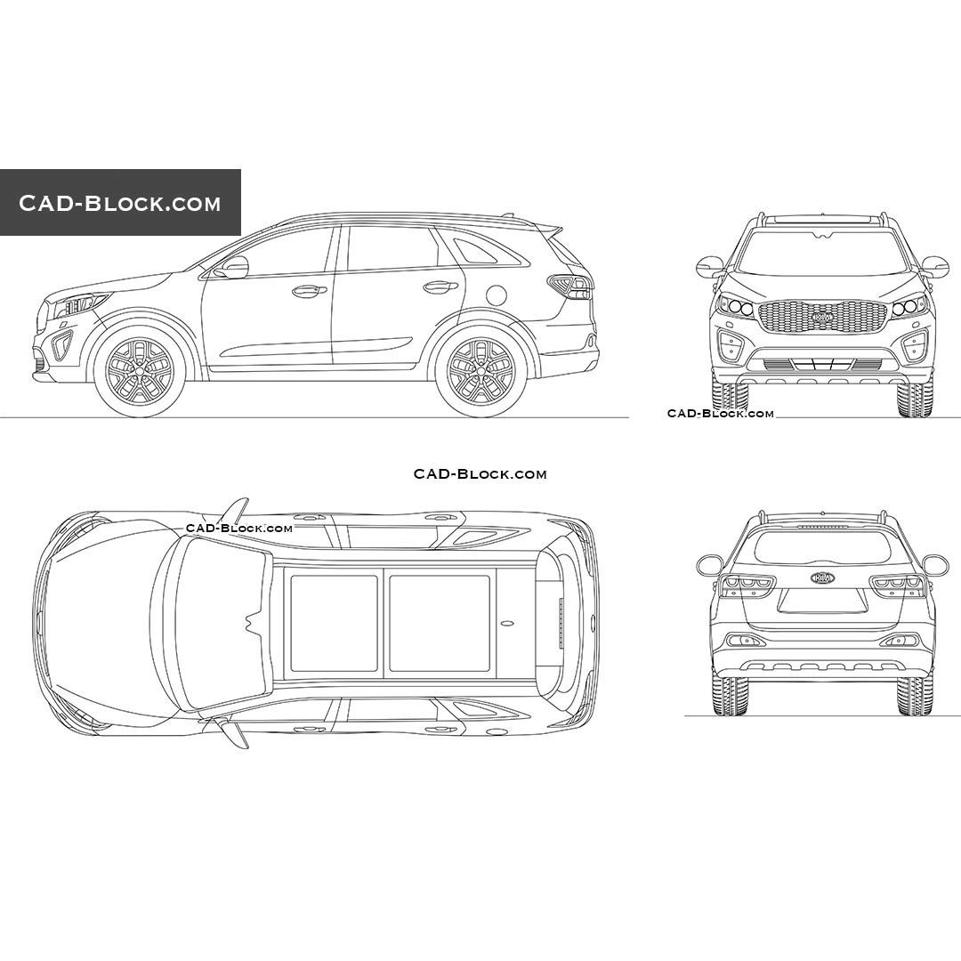 Kia Sorento - Vector car drawings