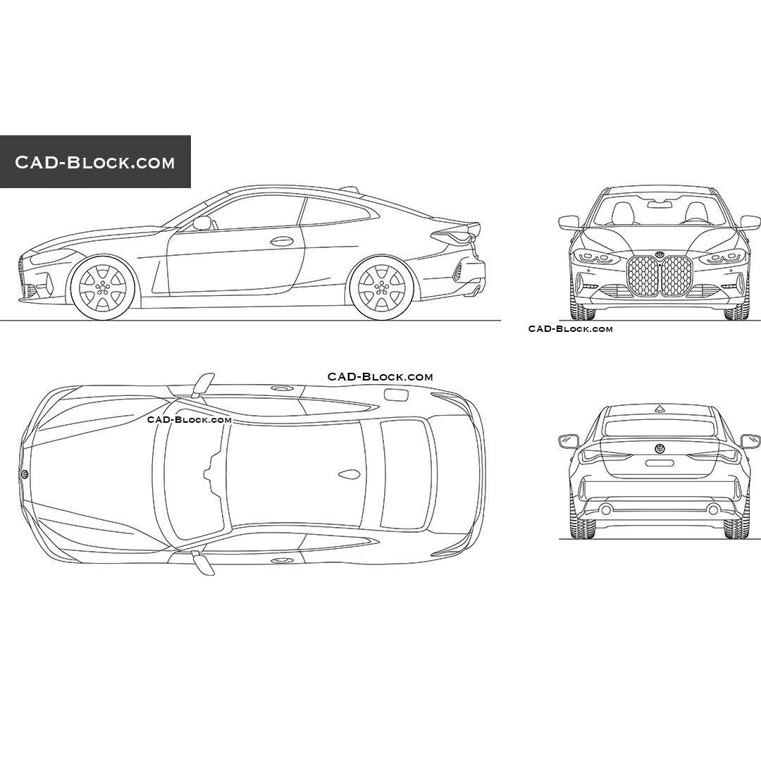 BMW 4 Series Coupe - Vector car drawings