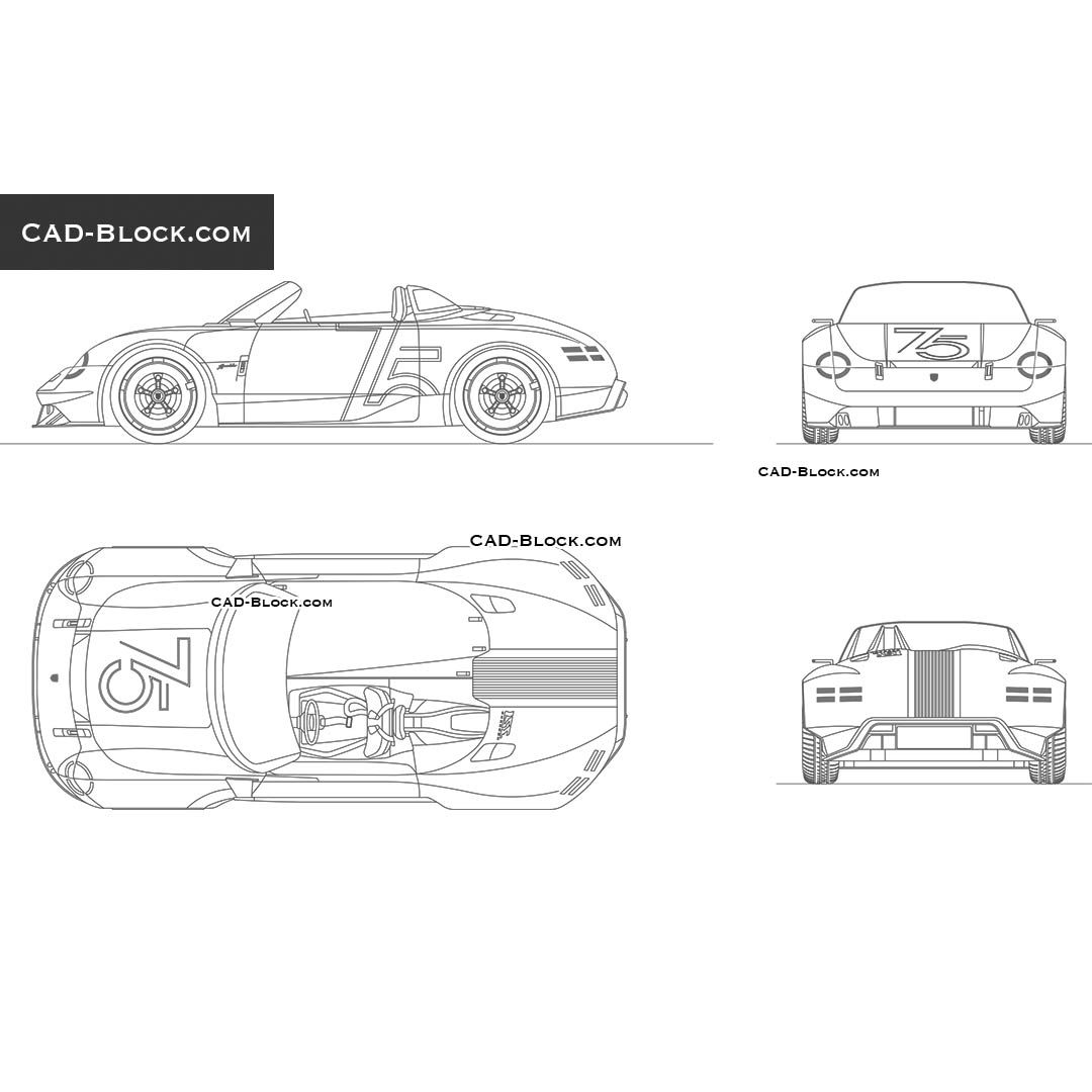 Porsche Vision 357 Speedster - car drawing