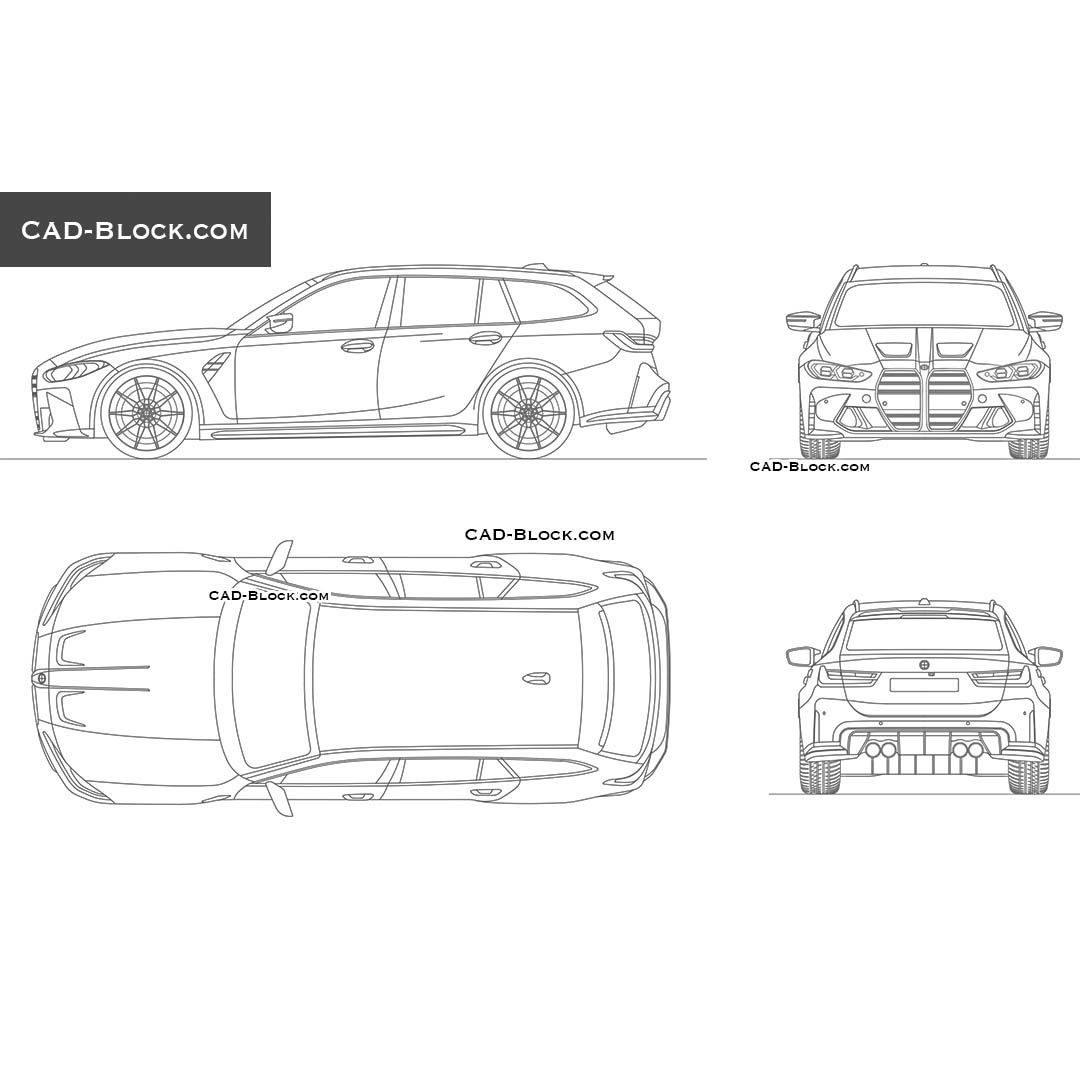 BMW M3 Touring Competition - Vector car drawings