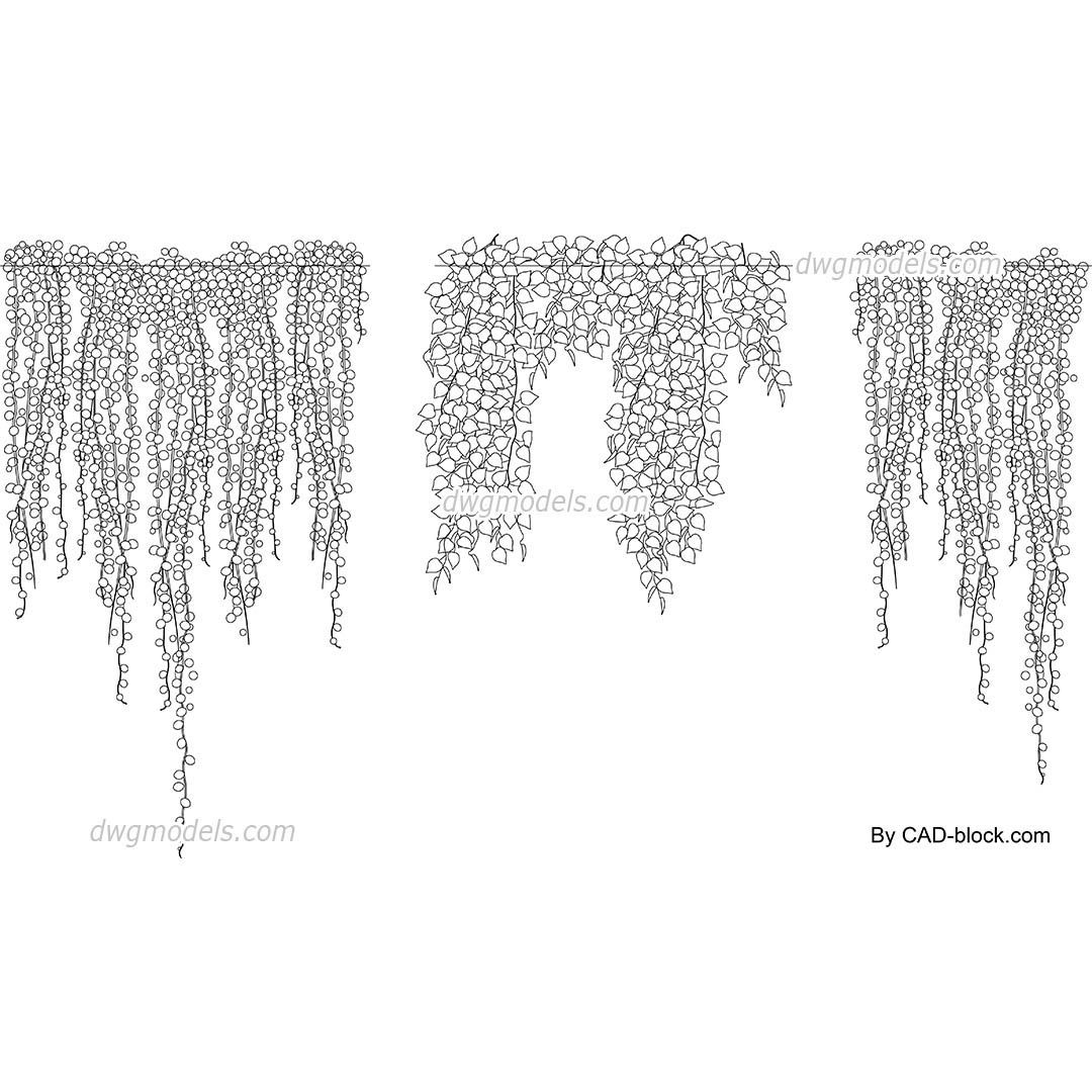 Hanging Plants - DWG File (AutoCAD)