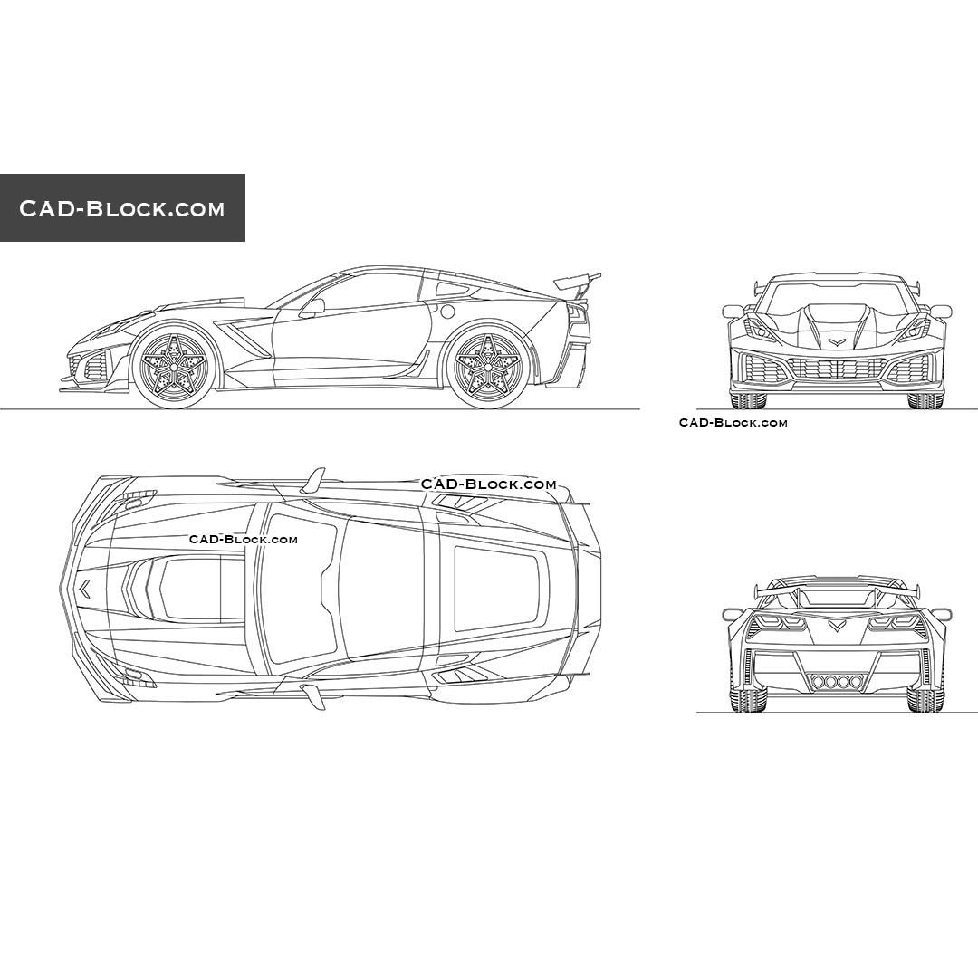 Chevrolet Corvette - Vector car drawings