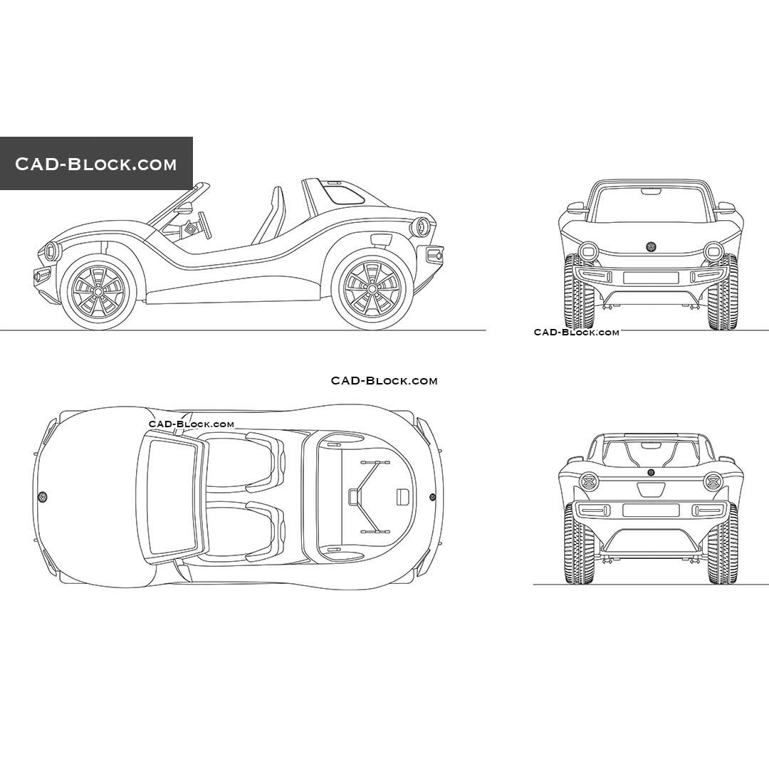 Volkswagen ID Buggy - Vector car drawings