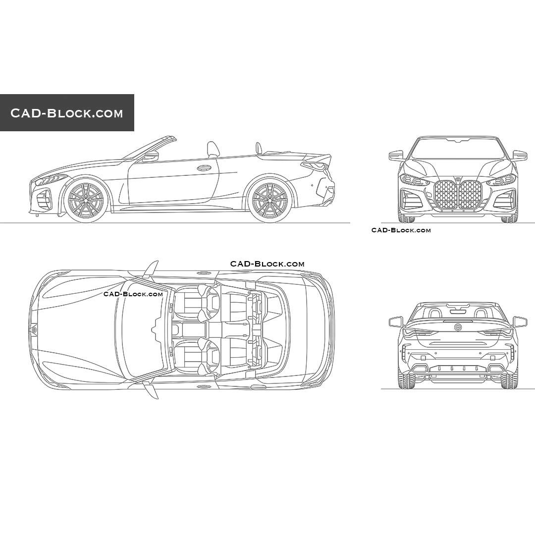 BMW M4 Convertible - Vector car drawings§