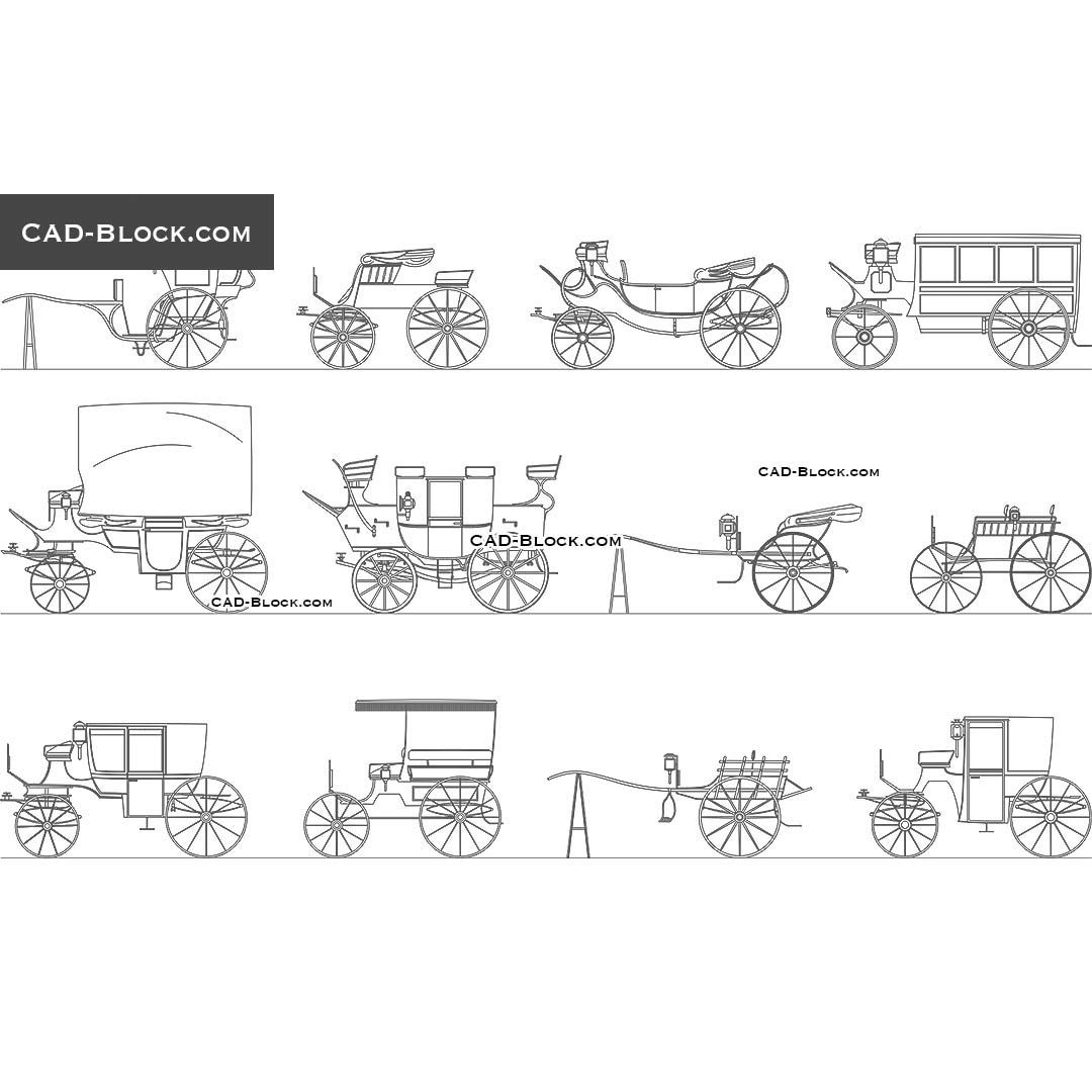 Carriages - Autocad drawings