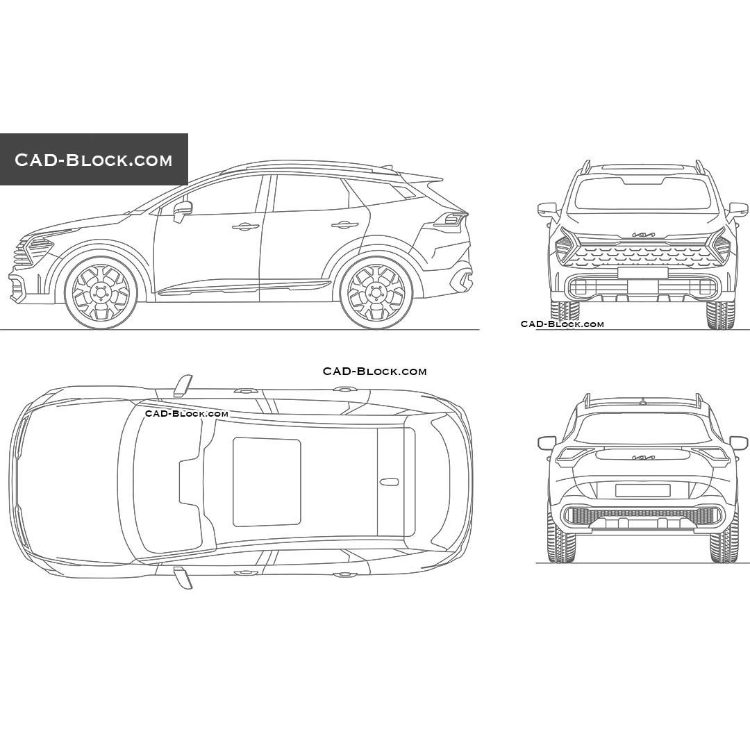 Kia Sportage (2021) - Vector car drawings