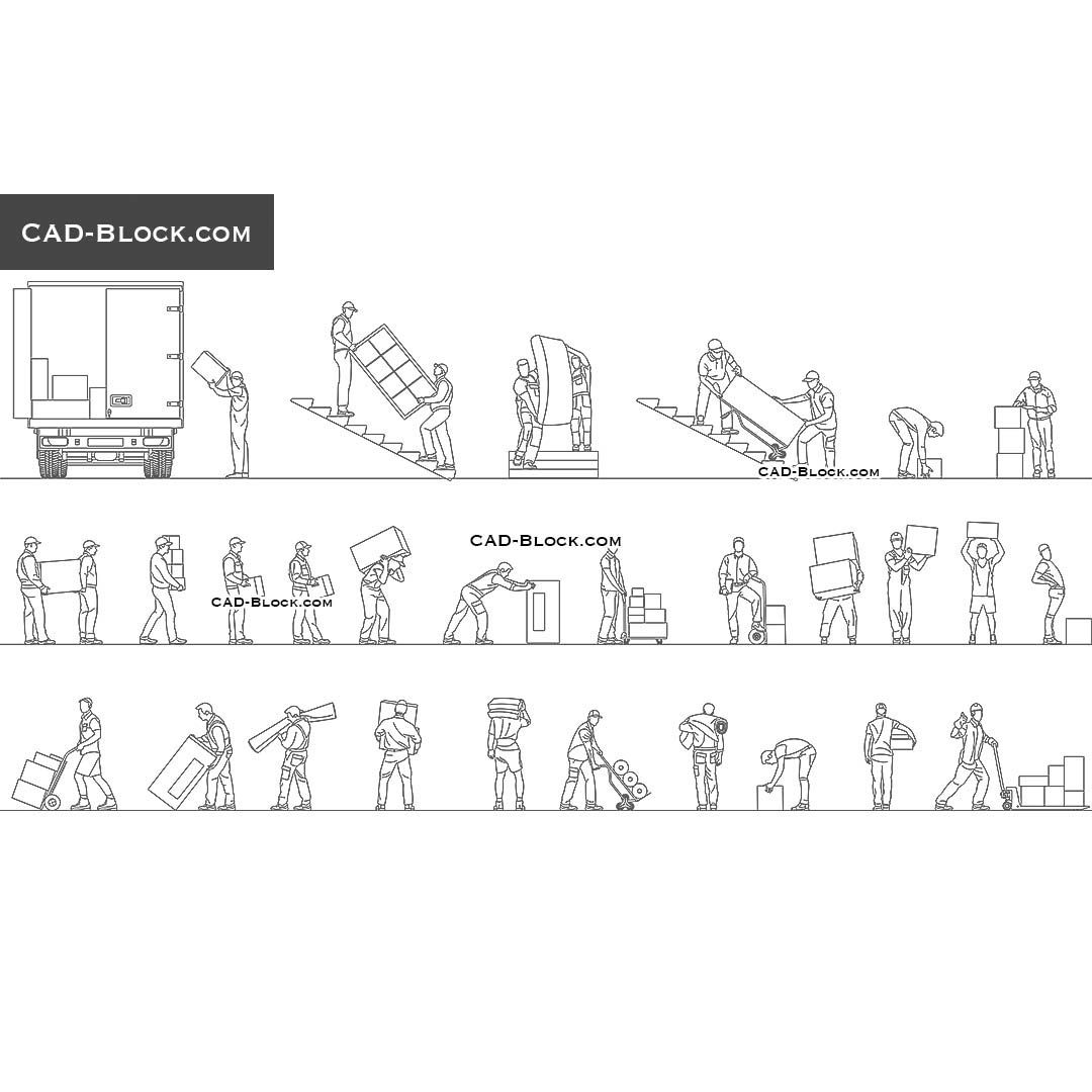 Loader Man - CAD Blocks, AutoCAD, DWG