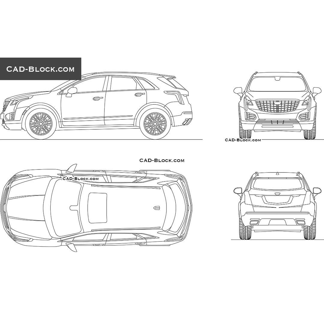Cadillac XT5 - Vector car drawings