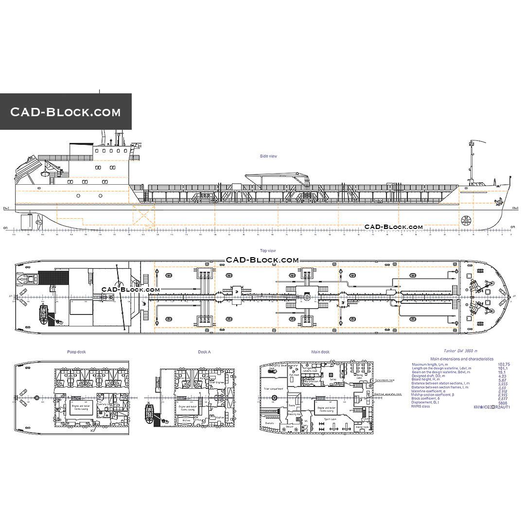 Tanker - Vector drawings