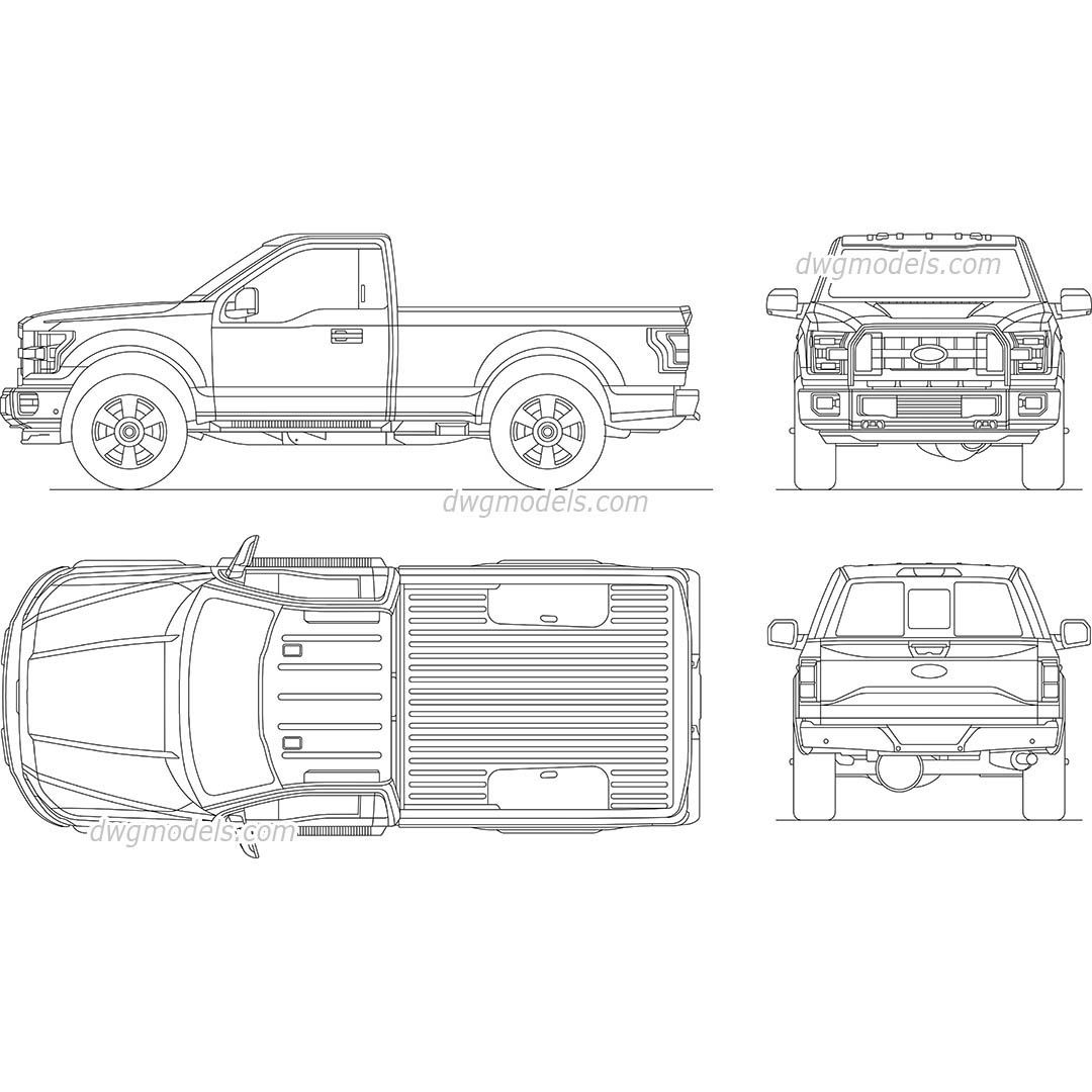 Ford F-150 - drawing for 3D modeling