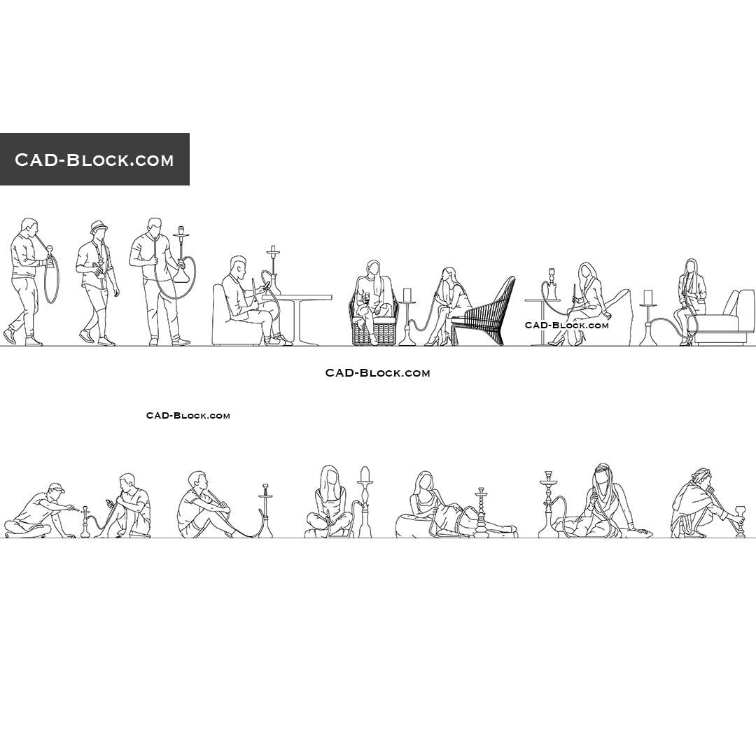 Hookah Lounge - CAD Blocks, AutoCAD, DWG