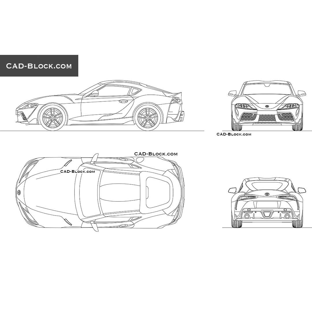 Toyota Supra - Vector car drawings