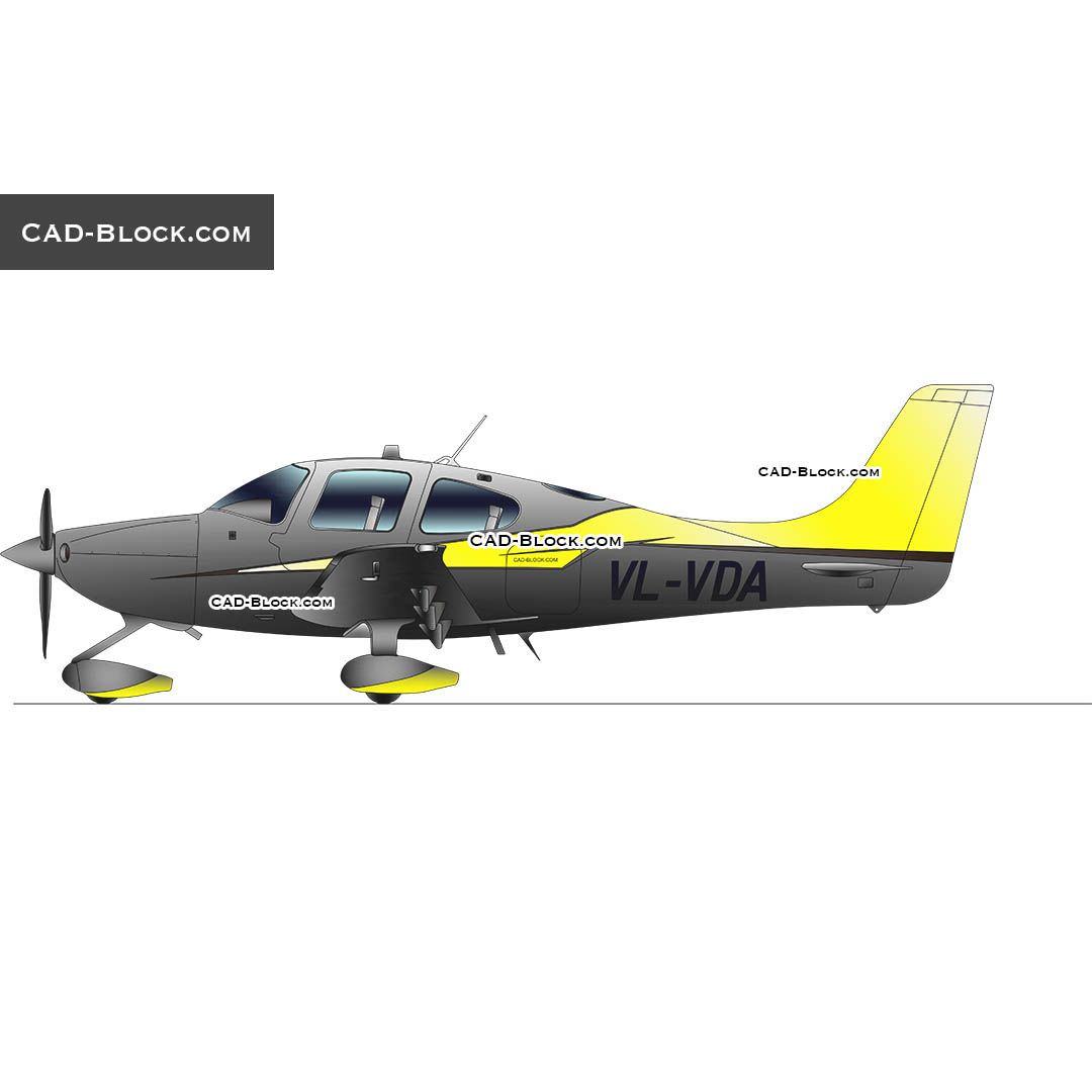 Cirrus Aircraft SR22 - Vector car drawings