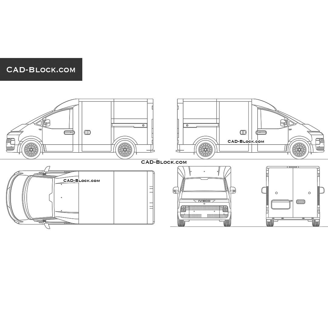 Iveco eMoovy Chassis Cab - Vector drawing