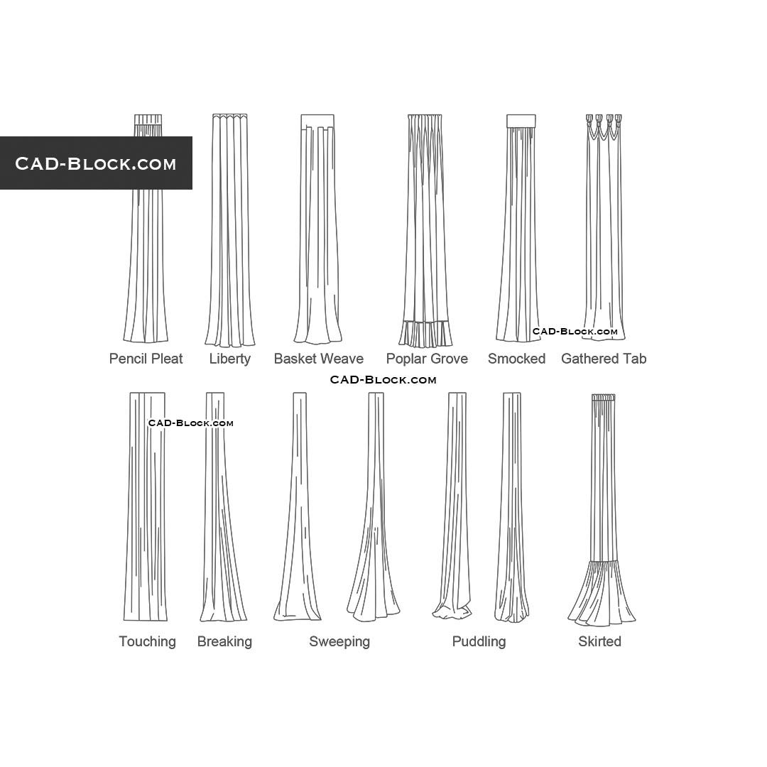 Curtain Templates - Vector drawings