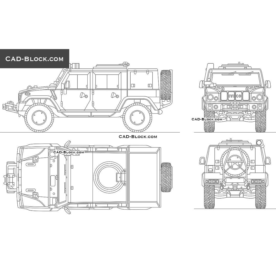 Iveco LMV M65 - Vector car drawings