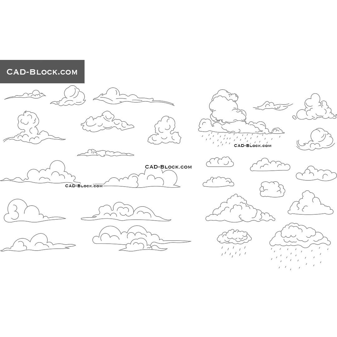 Clouds - CAD Blocks, AutoCAD, DWG