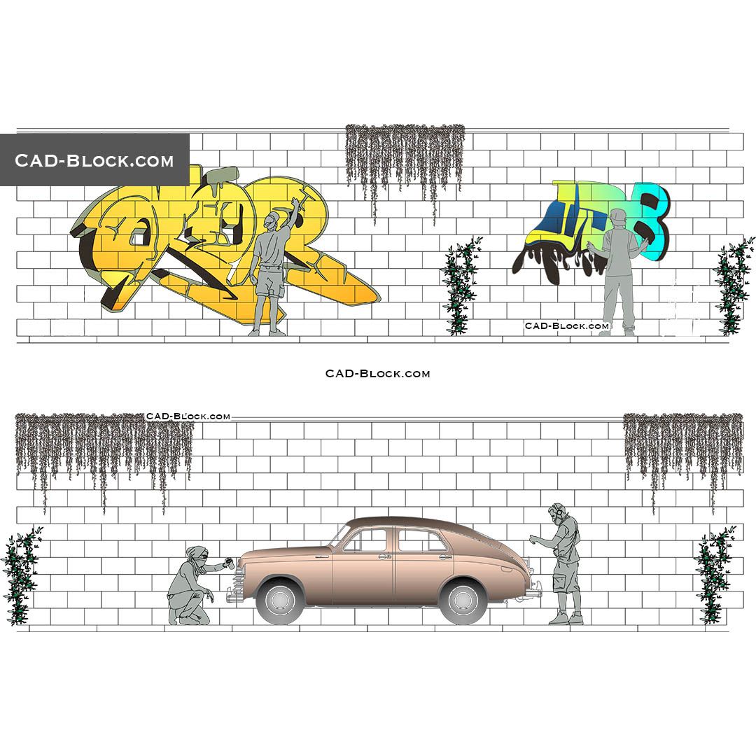 Street Art - CAD Blocks, AutoCAD, DWG
