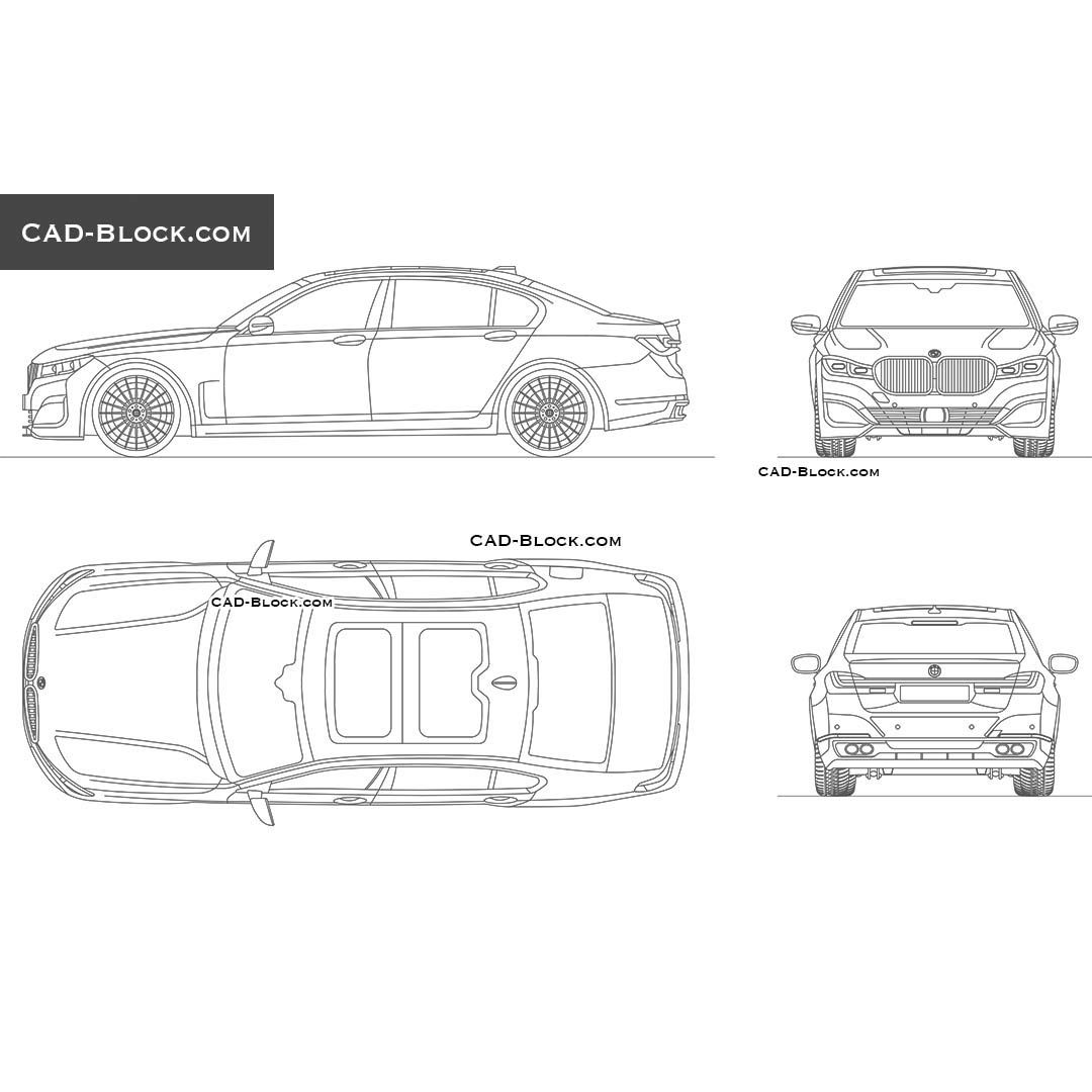 BMW Alpina B7 - Vector car drawings
