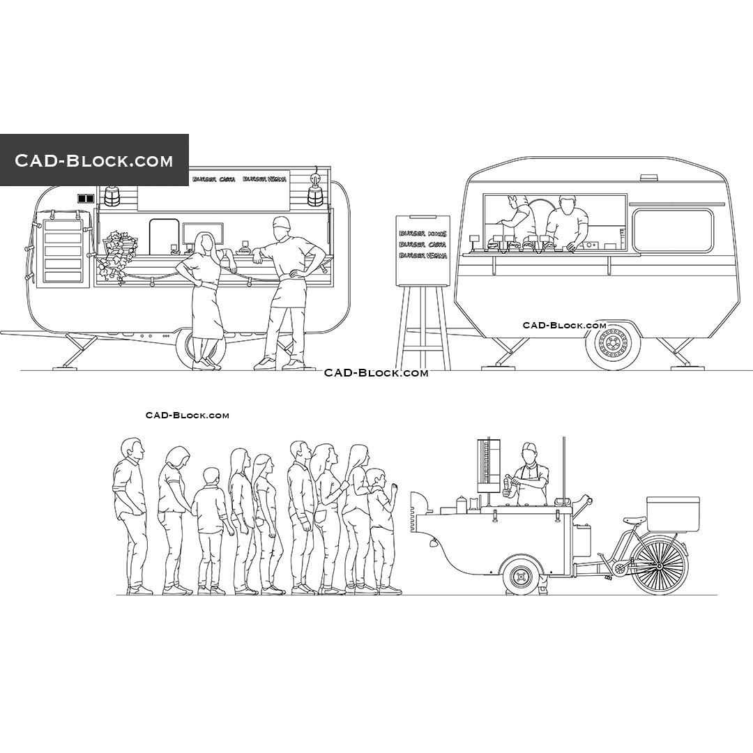 Street Food - CAD Blocks, AutoCAD, DWG