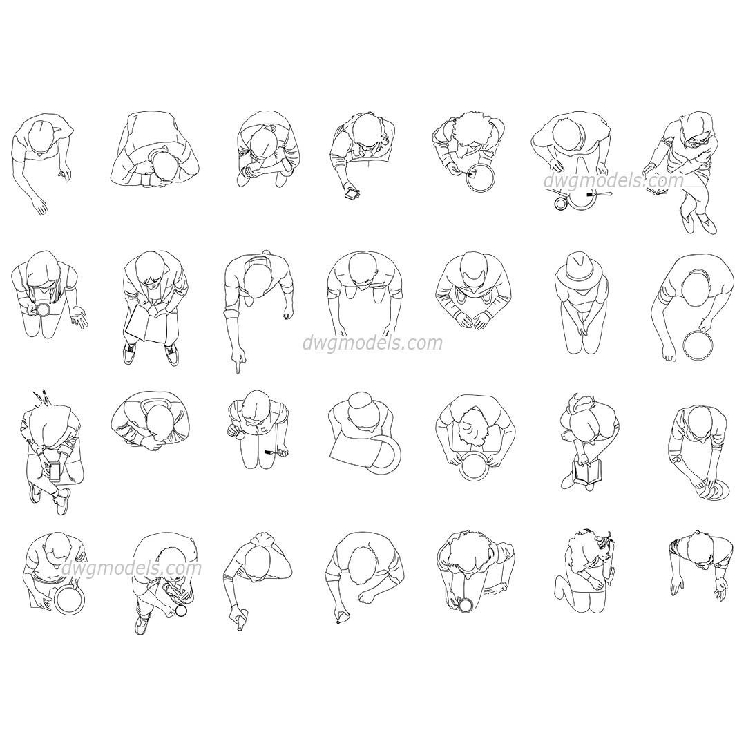 Eating People in Plan - DWG File (AutoCAD)
