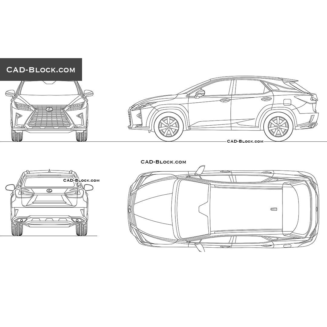 Lexus RX 350 (2016) - Vector car drawings