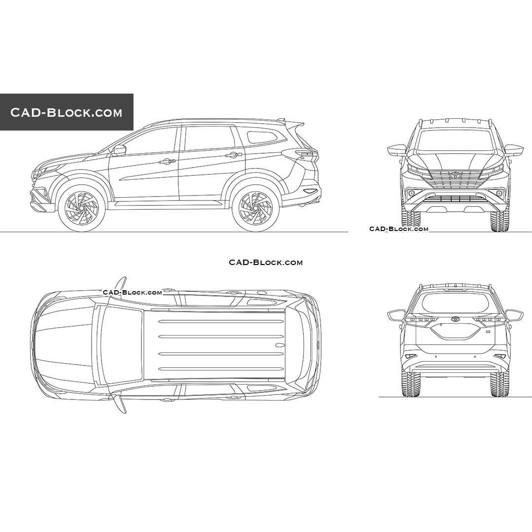 Toyota Rush - Vector car drawings