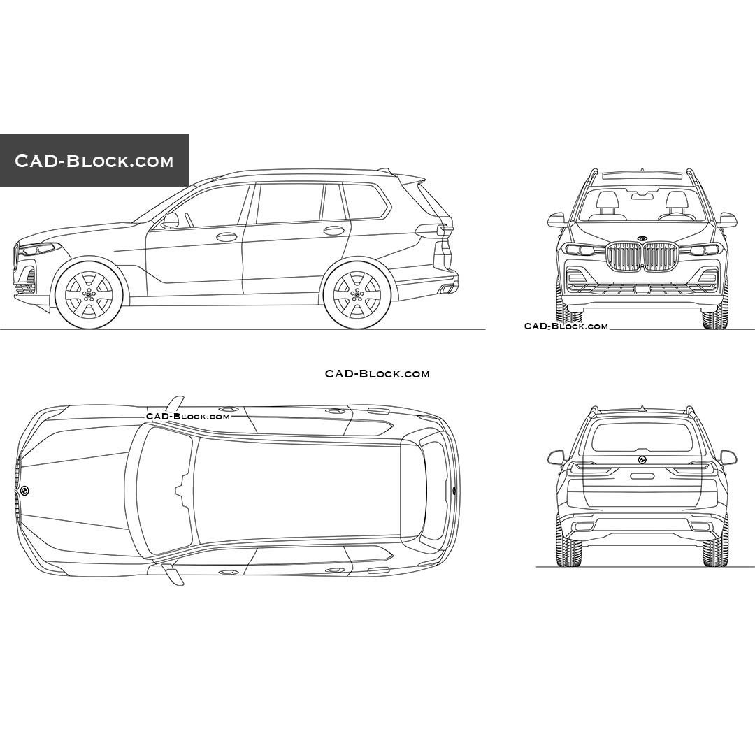 BMW X7 - Vector car drawings