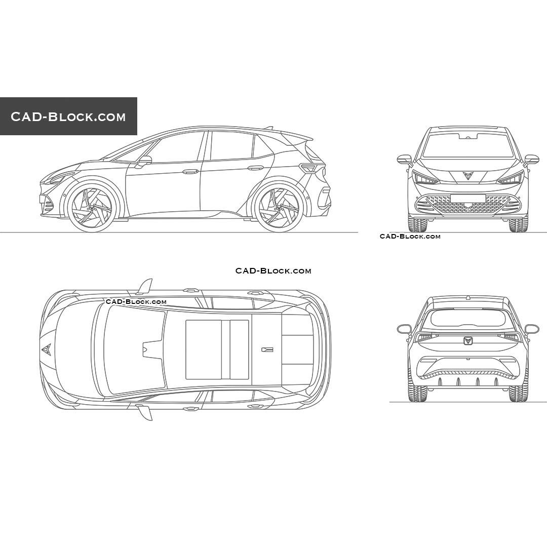 Cupra Born - Vector car drawings