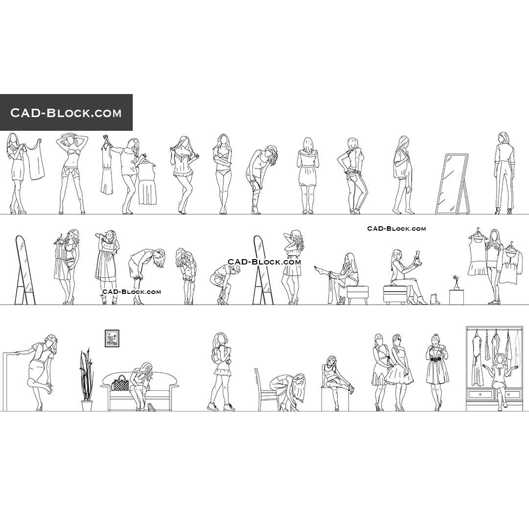 Women's Fitting Room - CAD Blocks, AutoCAD, DWG