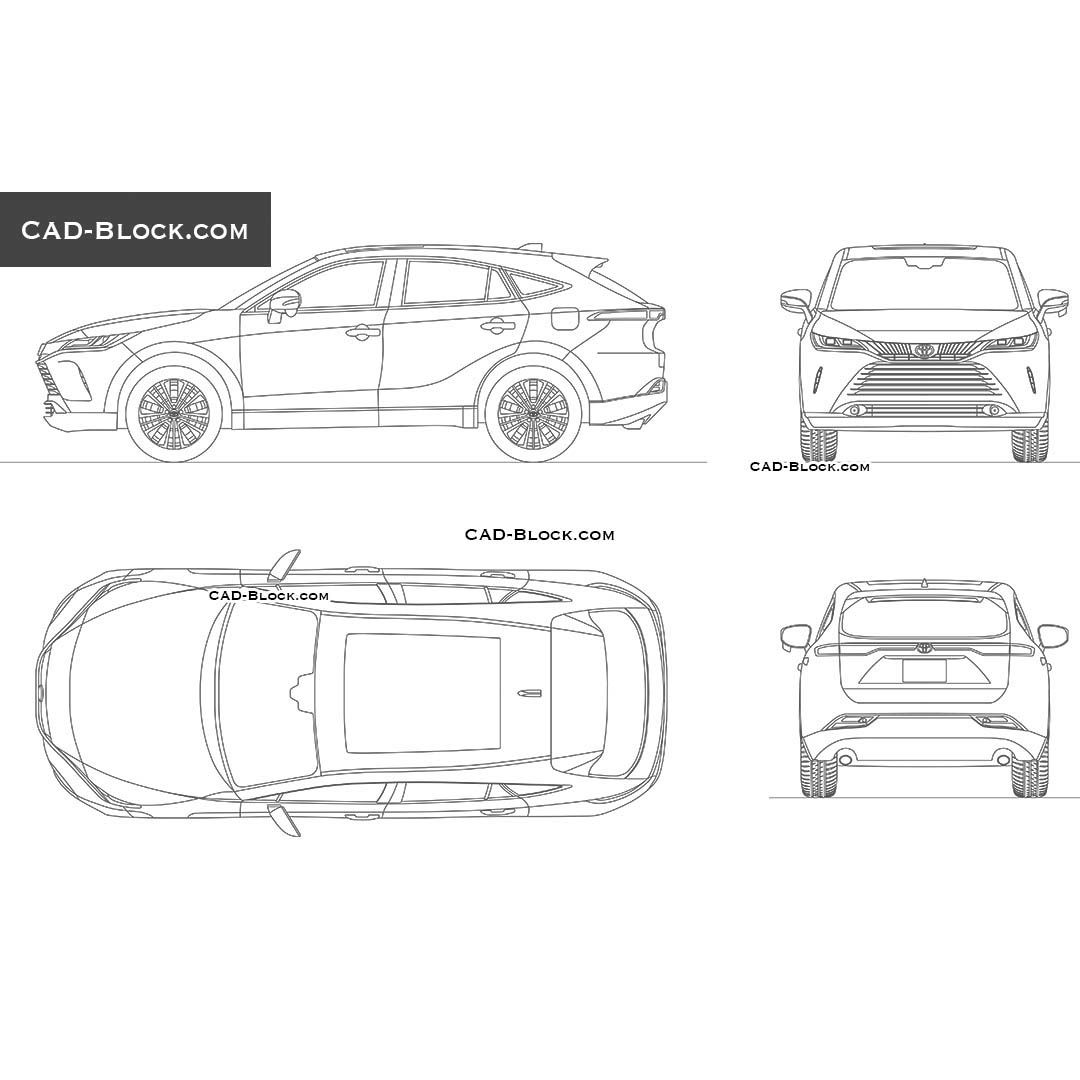 Toyota Harrier - Vector car drawings