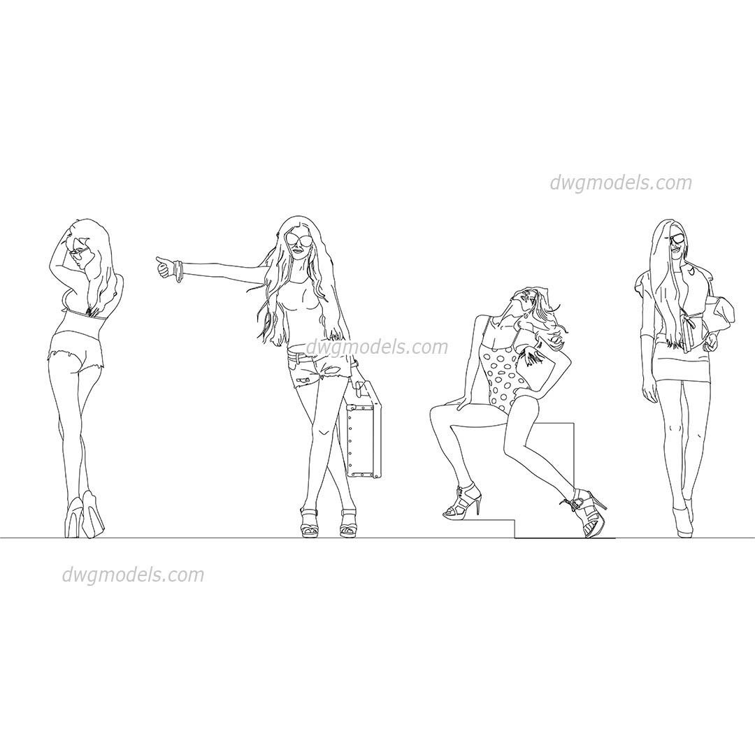 Models Girls - DWG File (AutoCAD)