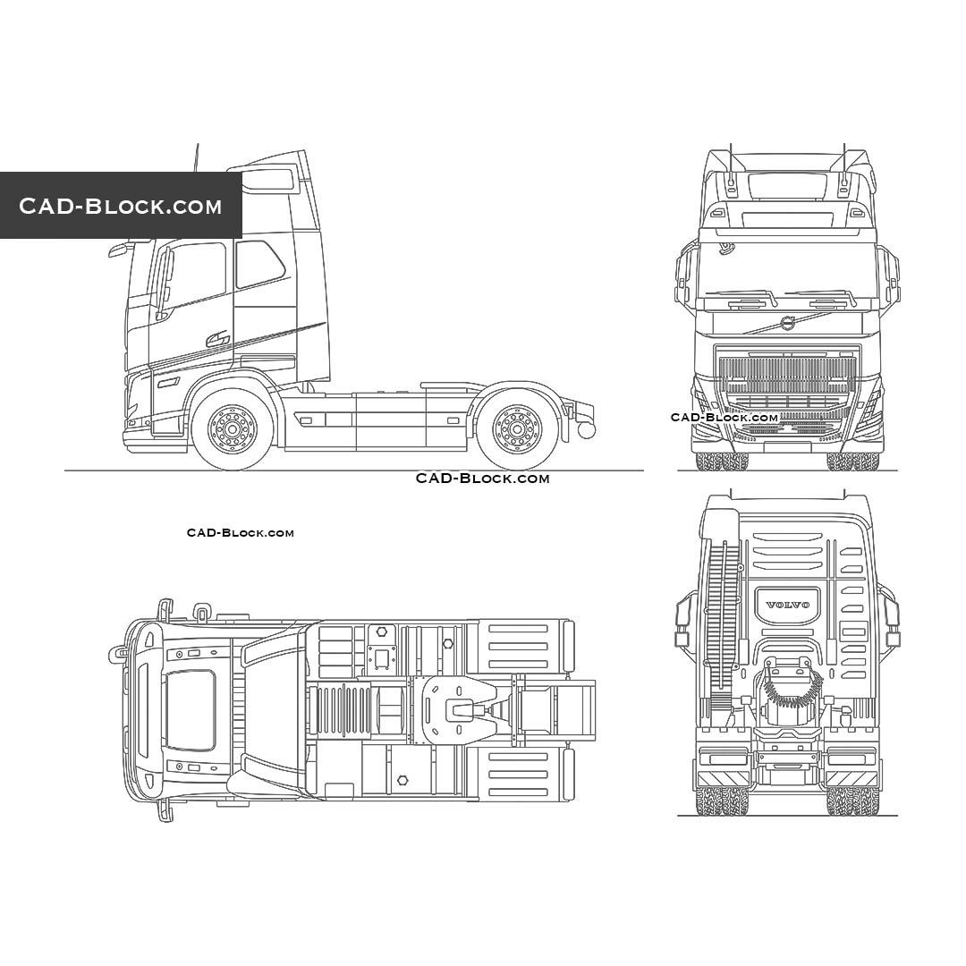 Volvo FH16 XXL Cab - Vector drawings