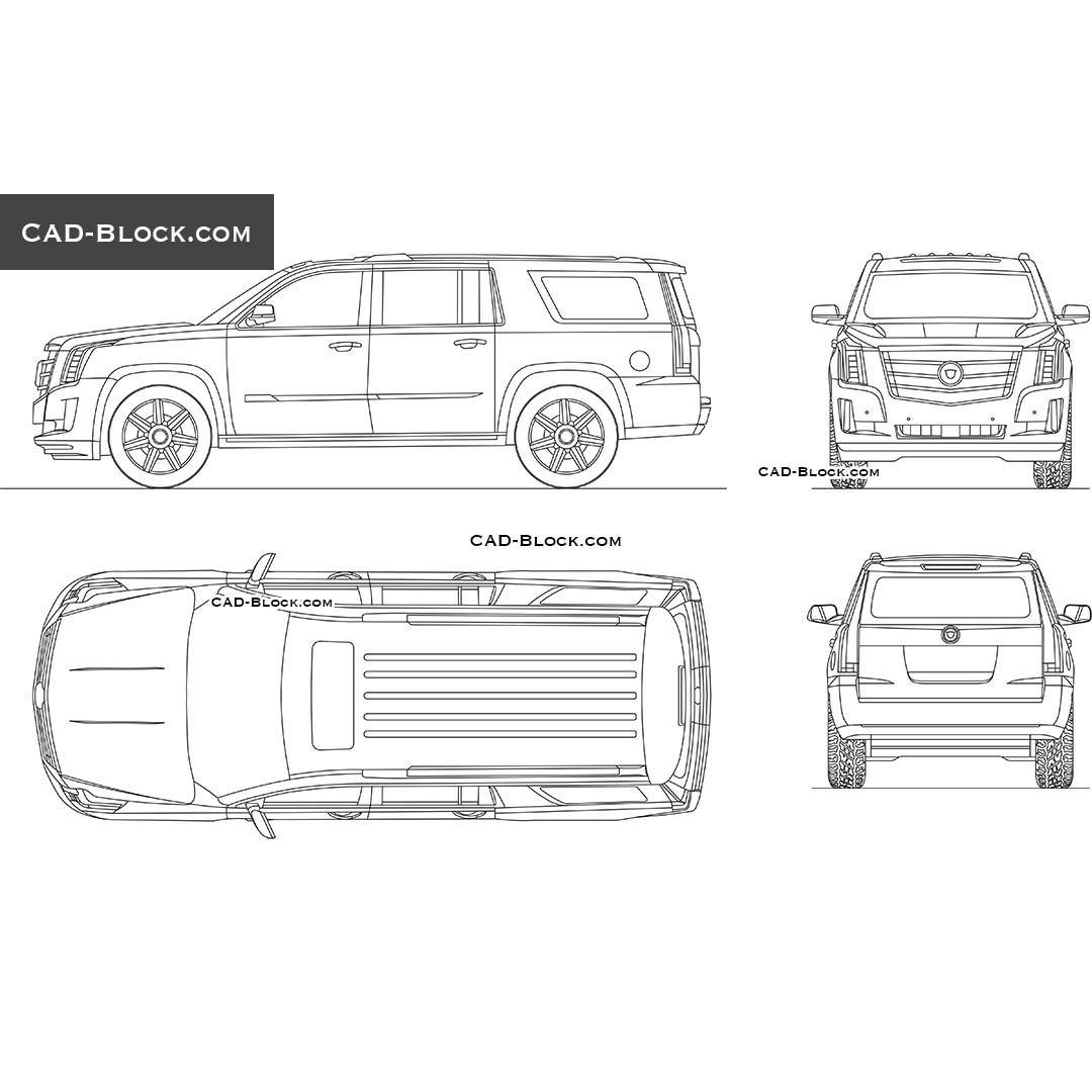 Cadillac Escalade - Vector car drawings